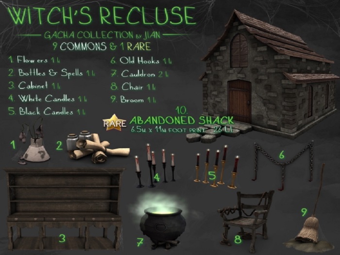 Second Life Marketplace - JIAN Witch's Recluse (BOX) :: Black Candles