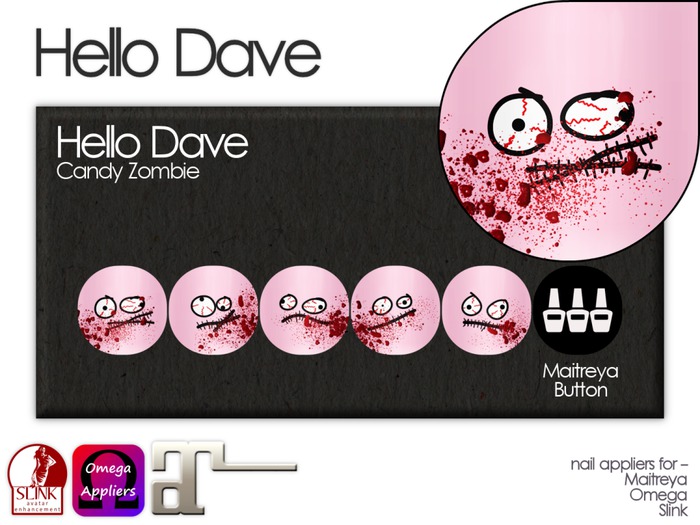 Second Life Marketplace - Hello Dave - Nail Appliers - Candy Zombie