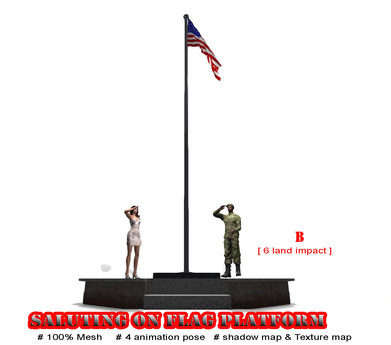 Second Life Marketplace - Flag Platform [ Saluting on flag platform]