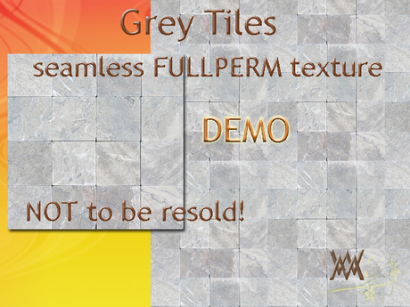 Second Life Marketplace - Texture Grey tiles by WM DEMO