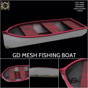 Second Life Marketplace - GD MESH FISHING BOAT