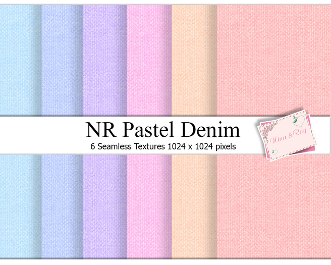 Second Life Marketplace - NR Pastel Denim - 6 Textures Seamless - NINA ...