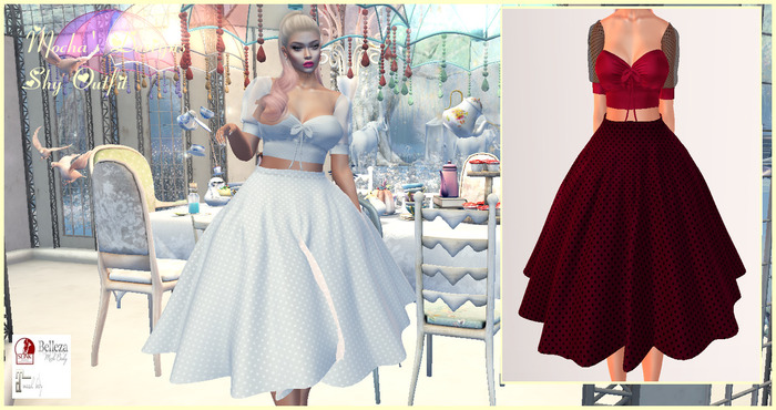 Second Life Marketplace Mochas Designs Shy Outfit Pink