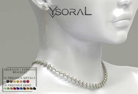 Second Life Marketplace - ~~ Ysoral ~~ .:Luxe Diamond Necklace Earrings ...