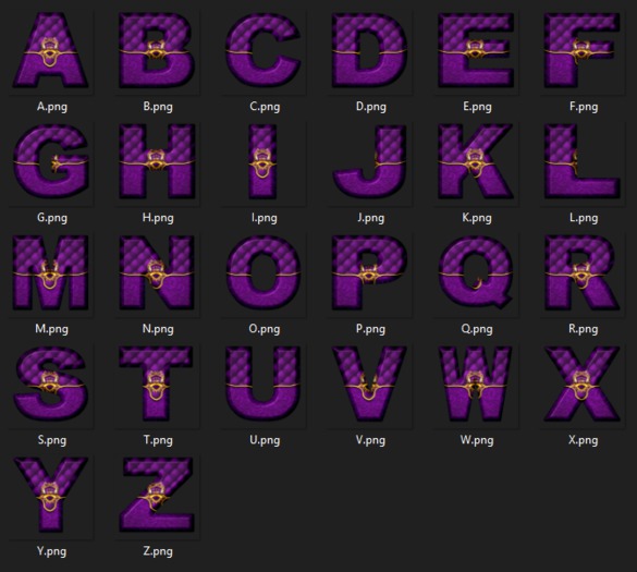 Second Life Marketplace - Royal A-Z PNG Letters 1024X1024 "BOXED"