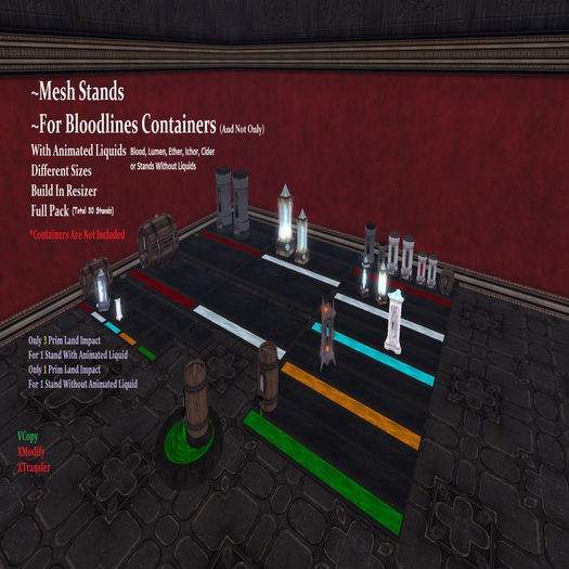 Second Life Marketplace - [Bloodlines Container Stands Full Pack V5]
