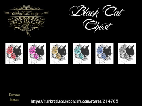 Second Life Marketplace - Black Cat Chest HUD