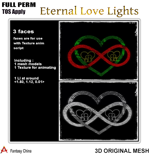 Second Life Marketplace - FC- FP Mesh Eternal Love Lights B