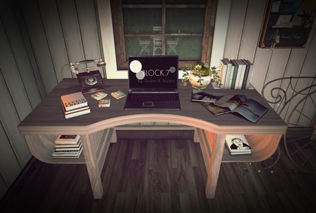 Second Life Marketplace - [BLOCK.7] Mesh Office Desk Tan