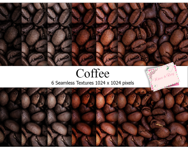 Second Life Marketplace - Coffee - 6 Textures Seamless - NINA & RAY