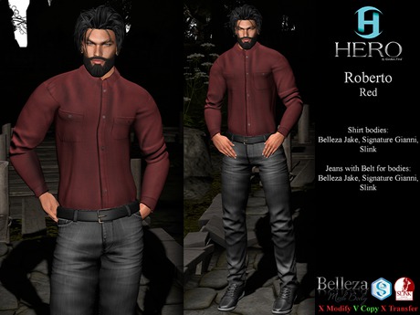 Second Life Marketplace - HERO - Roberto Outfit DEMO