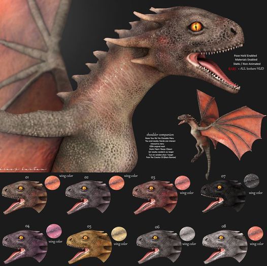 Second Life Marketplace - *[Black Bantam] Baby Dragon 08