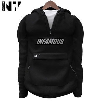 Second Life Marketplace - Nero - Bad Boy Pullover Jacket - Black - INFAMOUS