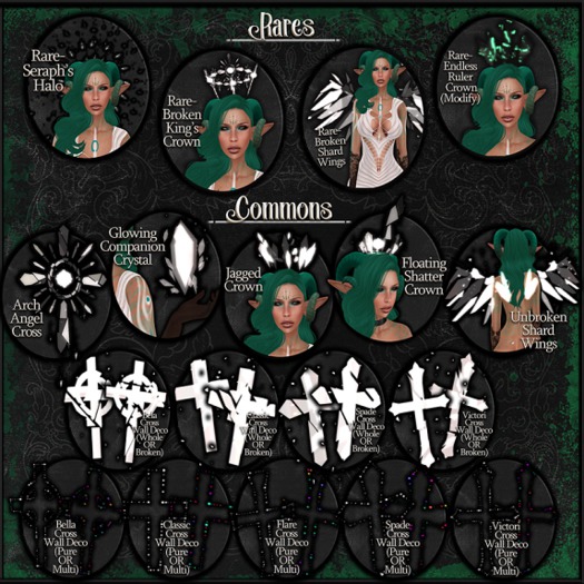 Second Life Marketplace - :[P]:- Shattered Angel Gatcha:// Spade Cross ...