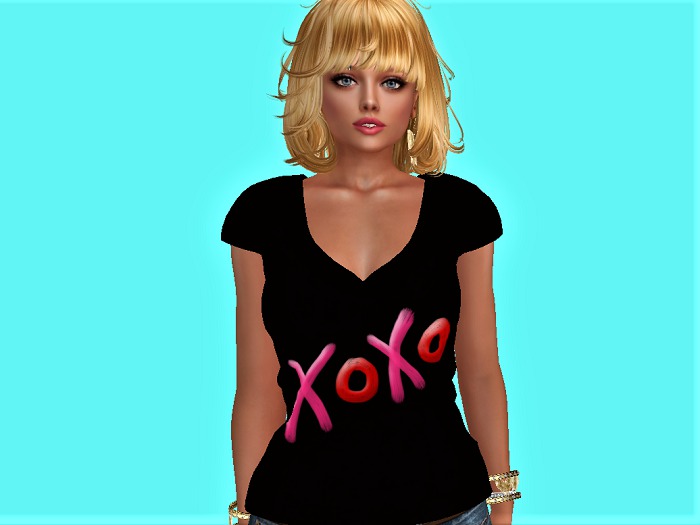 Second Life Marketplace - XOXO Kisses Hugs Woman or Teen Fitmesh Low ...