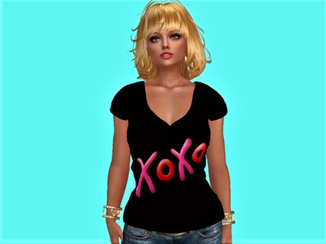 Second Life Marketplace - XOXO Kisses Hugs Woman or Teen Fitmesh Low ...