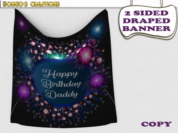 Second Life Marketplace - BMC603 - HAPPY BIRTHDAY DADDY - MESH DOUBLE ...