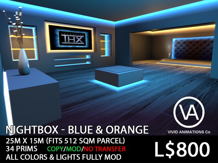 Second Life Marketplace - VIVID Nightbox Blue & Orange