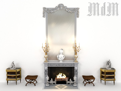 Second Life Marketplace - Grande Salle a Manger - Mirror (Silver)