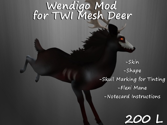 Second Life Marketplace - Wendigo Mod for TWI Mesh Deer