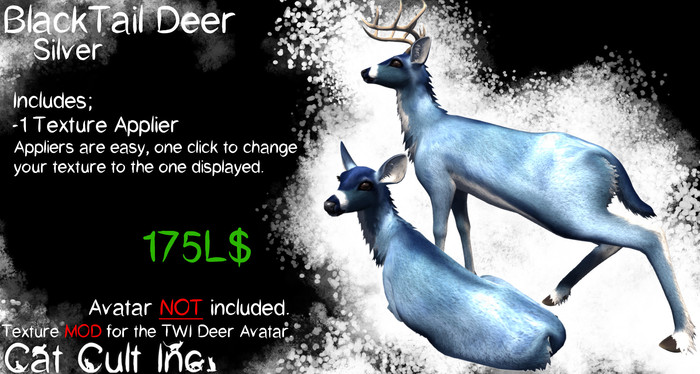 Second Life Marketplace - BlackTail Silver Deer MOD