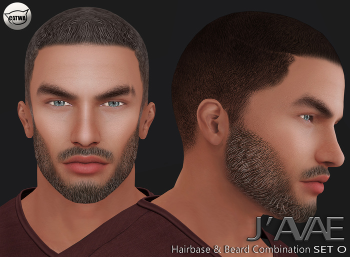 Second Life Marketplace - [J'AVAE] SET O - Hairbase & Beard Combination ...