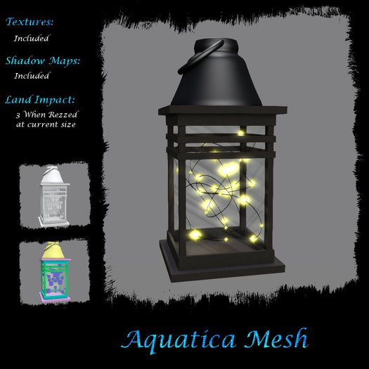 Second Life Marketplace - Aquatica Mesh - AM024446 Firefly Lamp