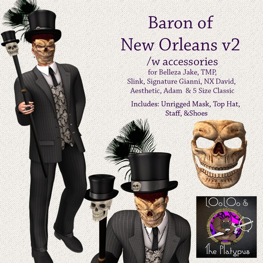 Second Life Marketplace - L&P Baron of New Orleans V2 w/accessories