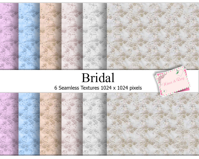 Second Life Marketplace - Bridal - 6 Textures Seamless - NINA & RAY