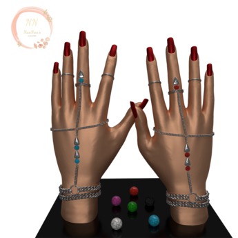 Second Life Marketplace - NaaNaa's Zahra Hand Accessories Silver [Wear Me]