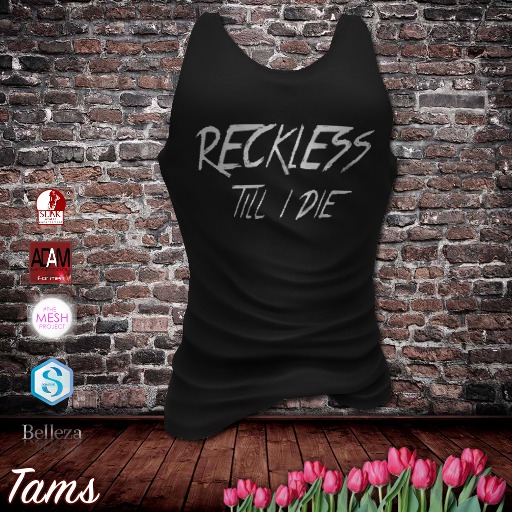 Second Life Marketplace - Men's Reckless Tank Top (Black)