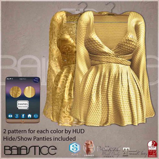 Second Life Marketplace - Baiastice_Trish Dress-Yellow