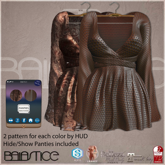 Second Life Marketplace - Baiastice_Trish Dress-Chocolate