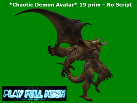 Second Life Marketplace - **Chaotic Demon Avatar**PlayFullMesh