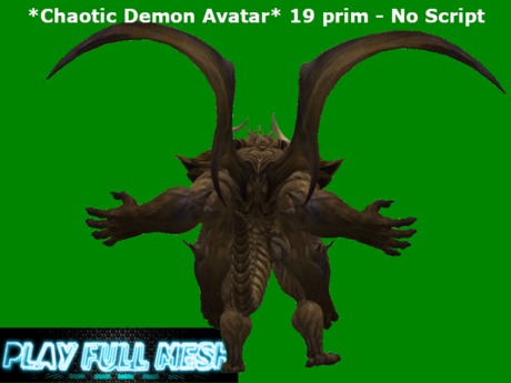 Second Life Marketplace - **Chaotic Demon Avatar**PlayFullMesh