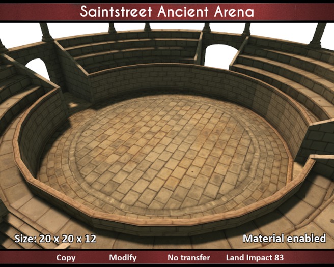 Second Life Marketplace - Saintstreet Ancient Arena (Wear me/Add Unpack)