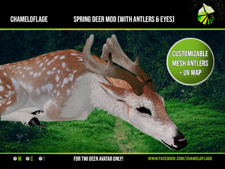 Second Life Marketplace - *CMFL* TWI Deer - Spring Deer Mod (wear to ...