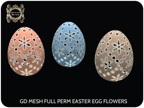 Second Life Marketplace - GD MESH FULL PERM EASTER EGG FLOWERS
