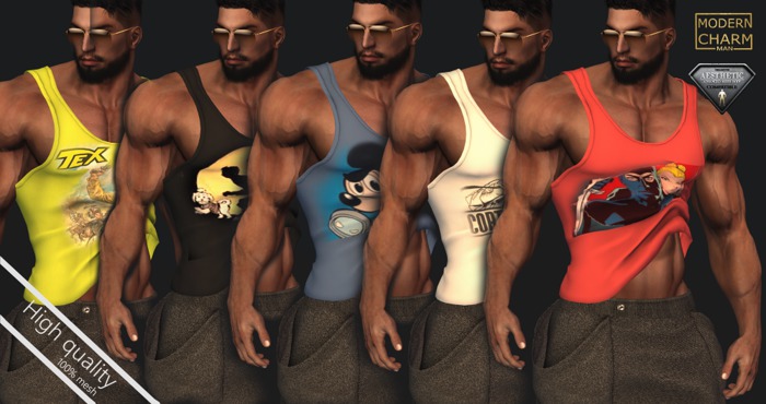Second Life Marketplace - MCM - Cauk Tank Top CARTUN AESTHETIC