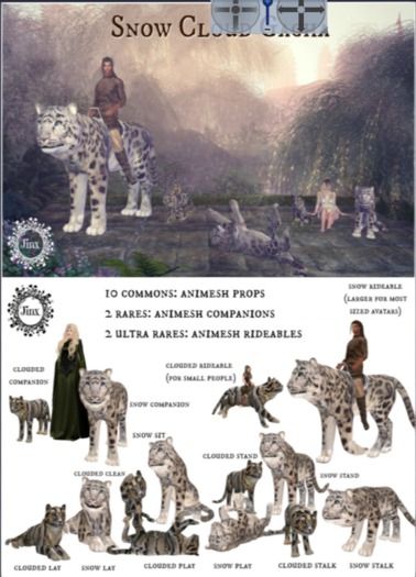 Second Life Marketplace - Jinx : Snow Leopard Stand - REZZ to Unpack