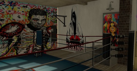 Second Life Marketplace - Lop Backdrop Gym Boxing (box)