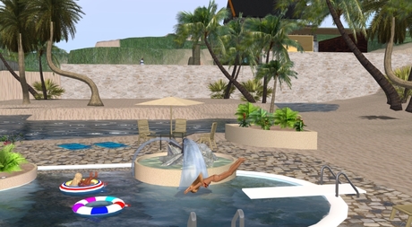 Second Life Marketplace - oval swimming pool with inbuilt rezzers