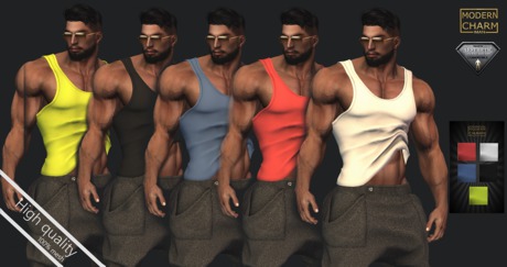 Second Life Marketplace - MCM - Cauk Tank Top color AESTHETIC