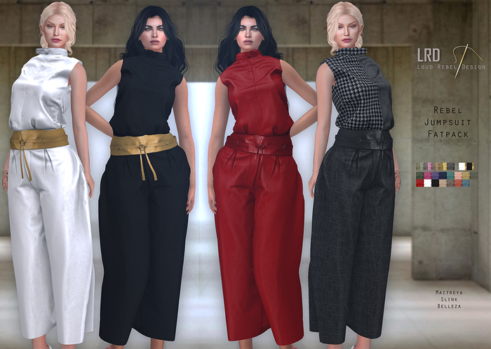 Second Life Marketplace Lrd Rebel Jumpsuit Fatpack