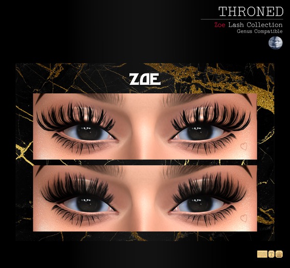 Second Life Marketplace - [THRONED] Zoe Lash // GENUS