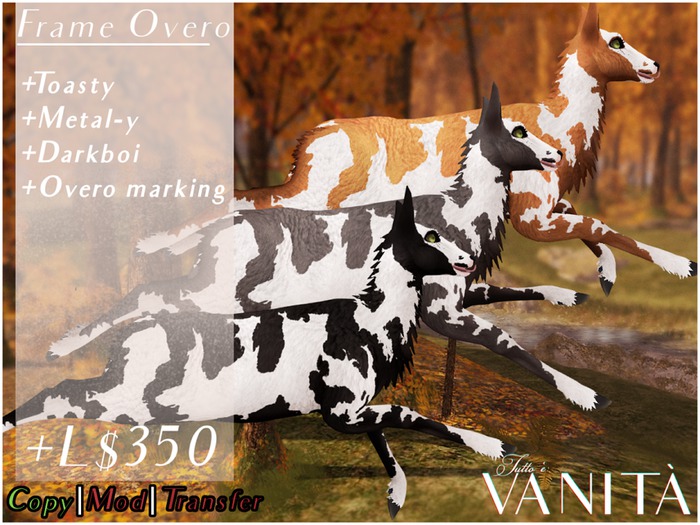 Second Life Marketplace - TWI DEER SKIN: Frame Overo Deer pack