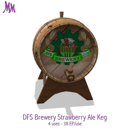 Second Life Marketplace - DFS Brewery Strawberry Ale Keg 2020