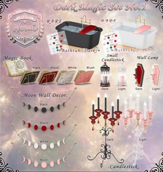 Second Life Marketplace - -Nomi-Dark Magic Set-Candlestick(L)