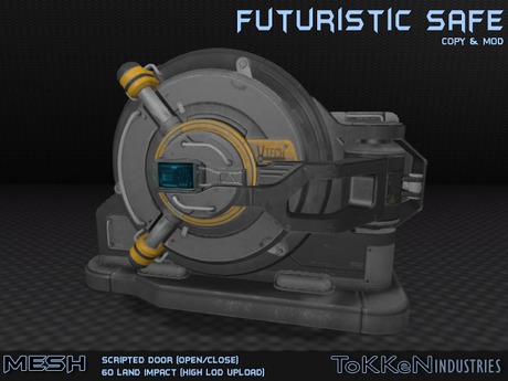 Second Life Marketplace - [ToKKen Industries] Futuristic Safe - Mesh