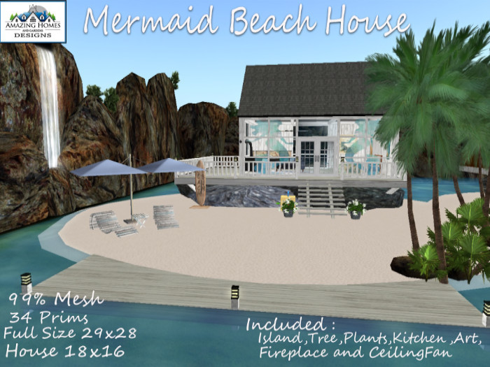 Second Life Marketplace - !AH! The Mermaid Beach House 1.0